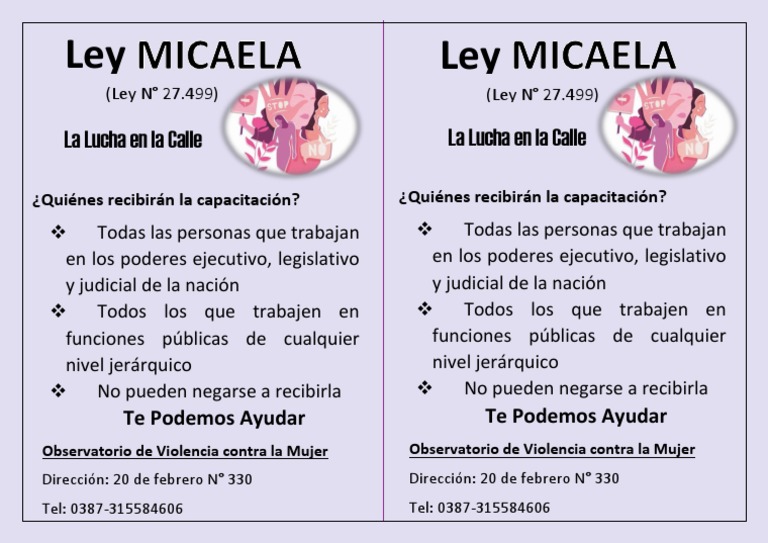 Folleto - Ley Micaela | PDF