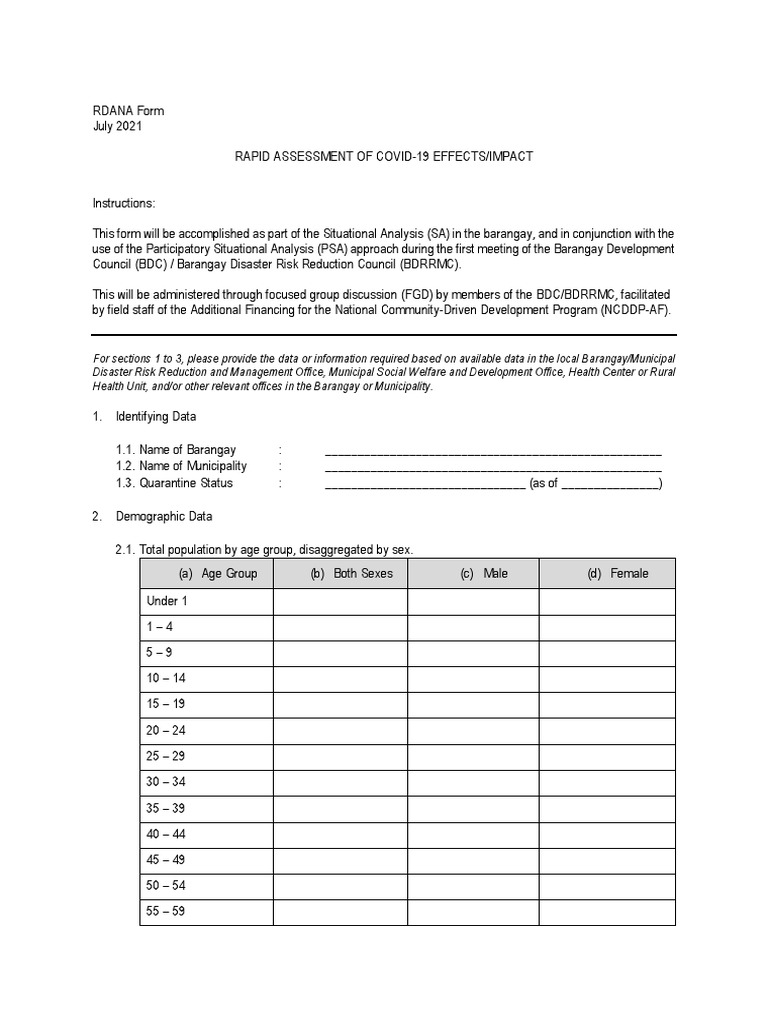 Annex G - Rdana Form | PDF