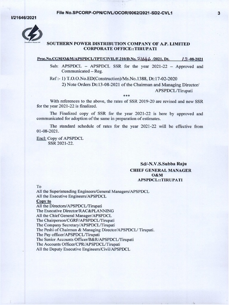 Apspdcl SSR 2021 22 | PDF | Insulator (Electricity) | Manufactured Goods