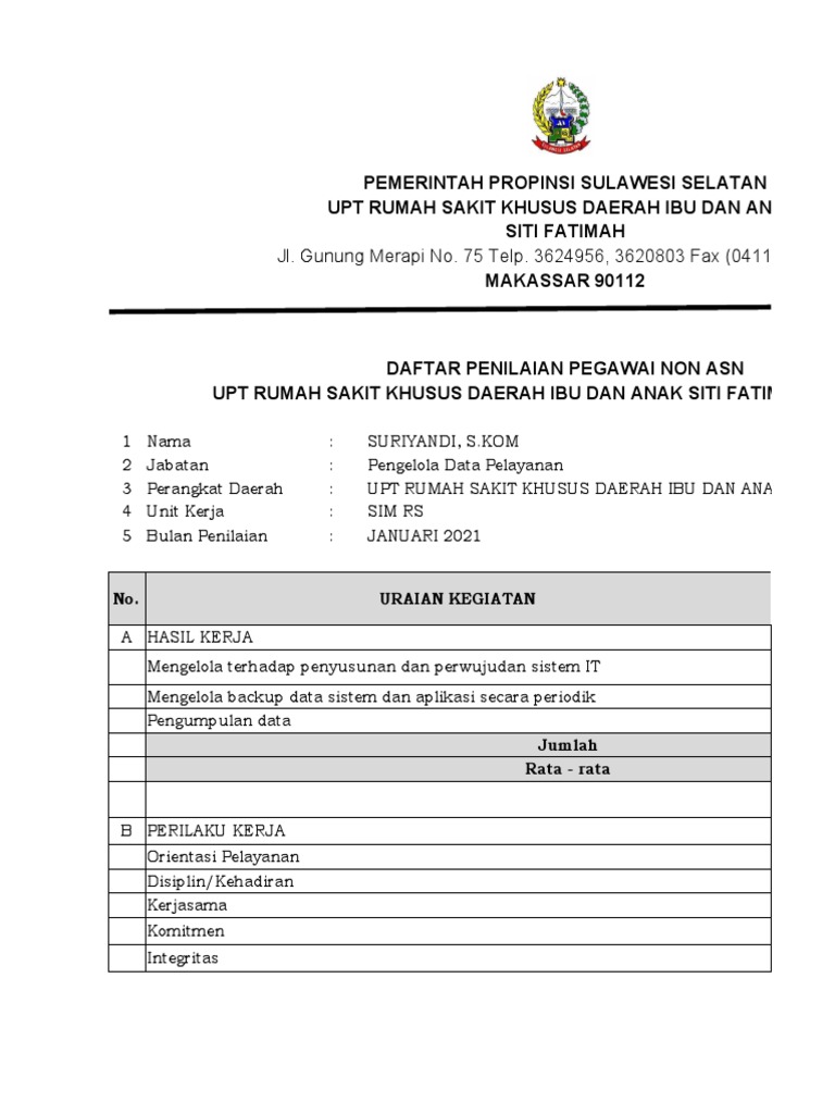 SKP ANDI (Tidak Bisa Diedit) | PDF