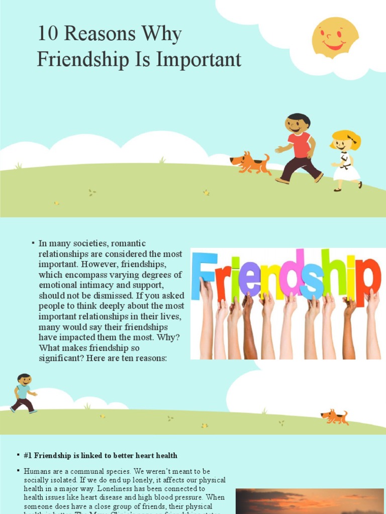 10 Reasons Why Friendship Is Important | PDF | Friendship | Loneliness