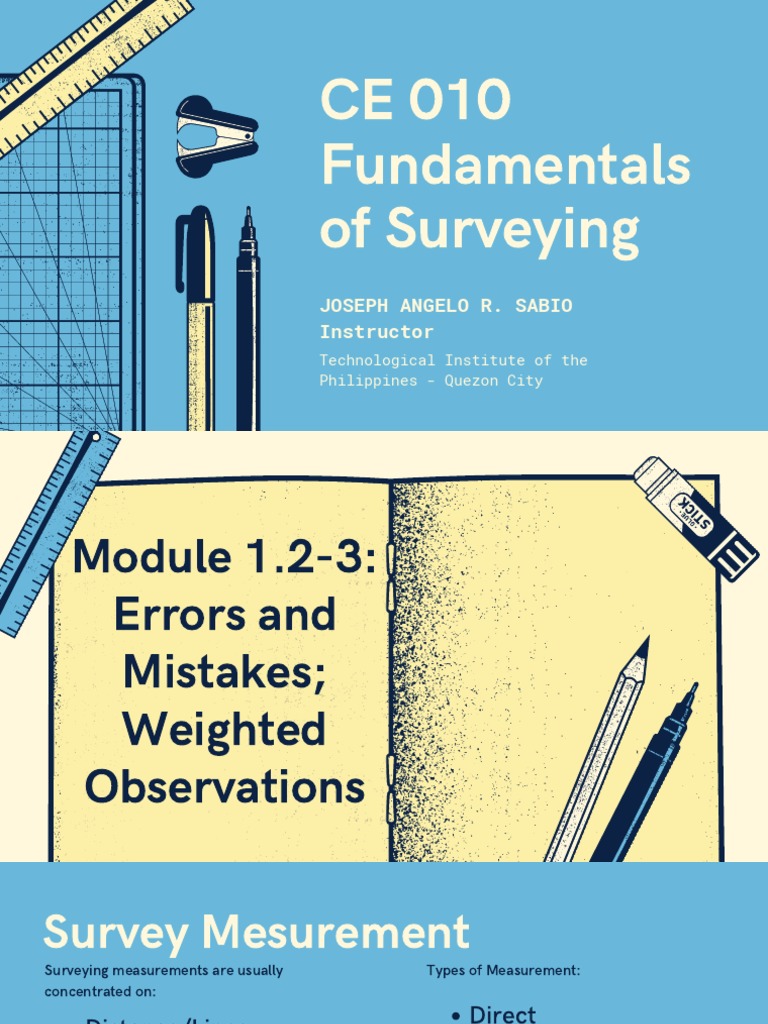 CE 010 Module 1.2-1.3 | PDF | Accuracy And Precision | Errors And Residuals