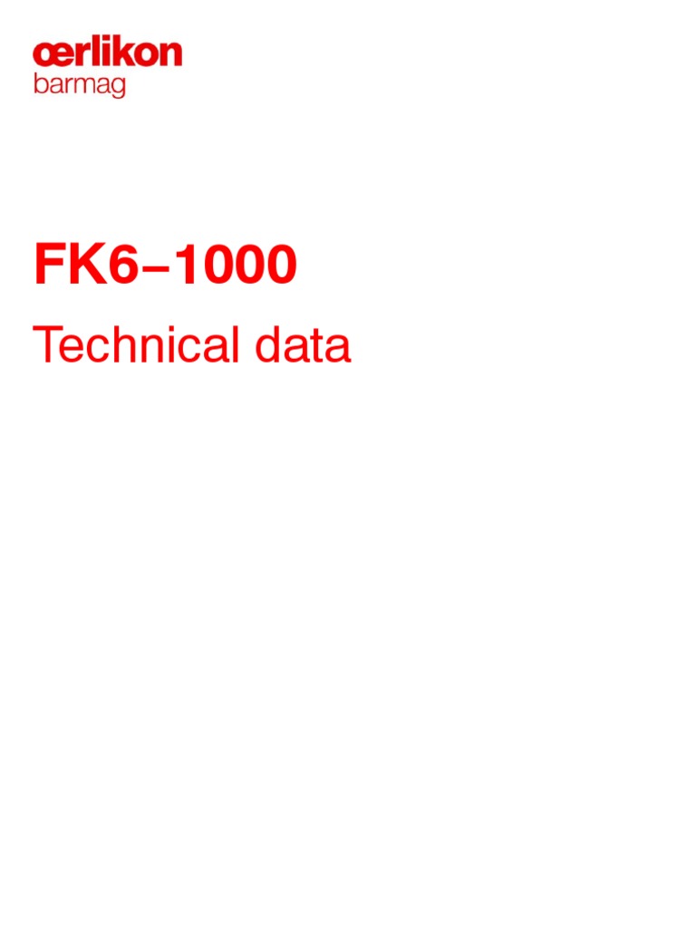 FK6-1000 Technical Data | Download Free PDF | Manufactured Goods ...