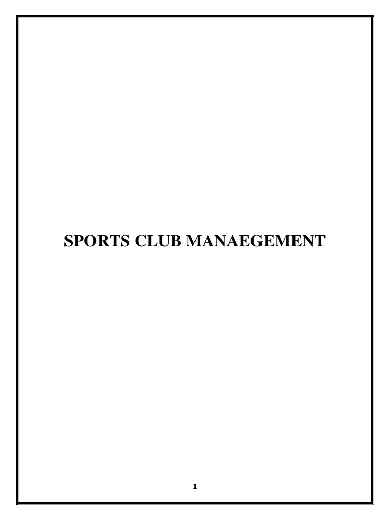 Sports Club Management Documentation | PDF | Software Testing | Web ...