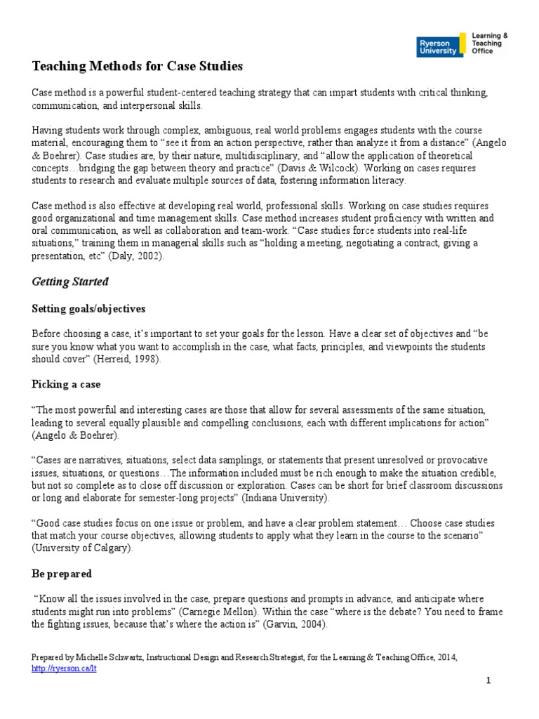 Case Method | PDF | Instructional Design | Classroom
