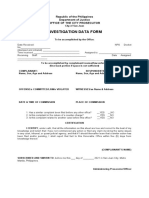 INVESTIGATION DATA FORM - DOJ Revision 1 | PDF | Prosecutor | United ...