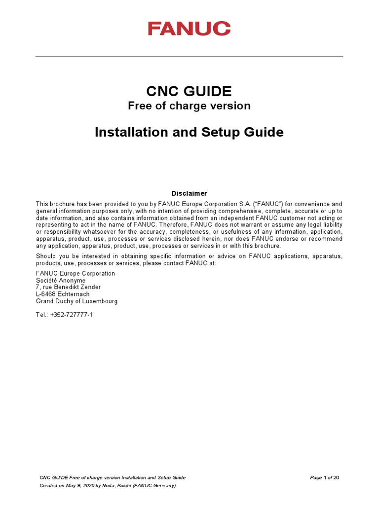 CNC Guide: Installation and Setup Guide | PDF | Installation (Computer ...
