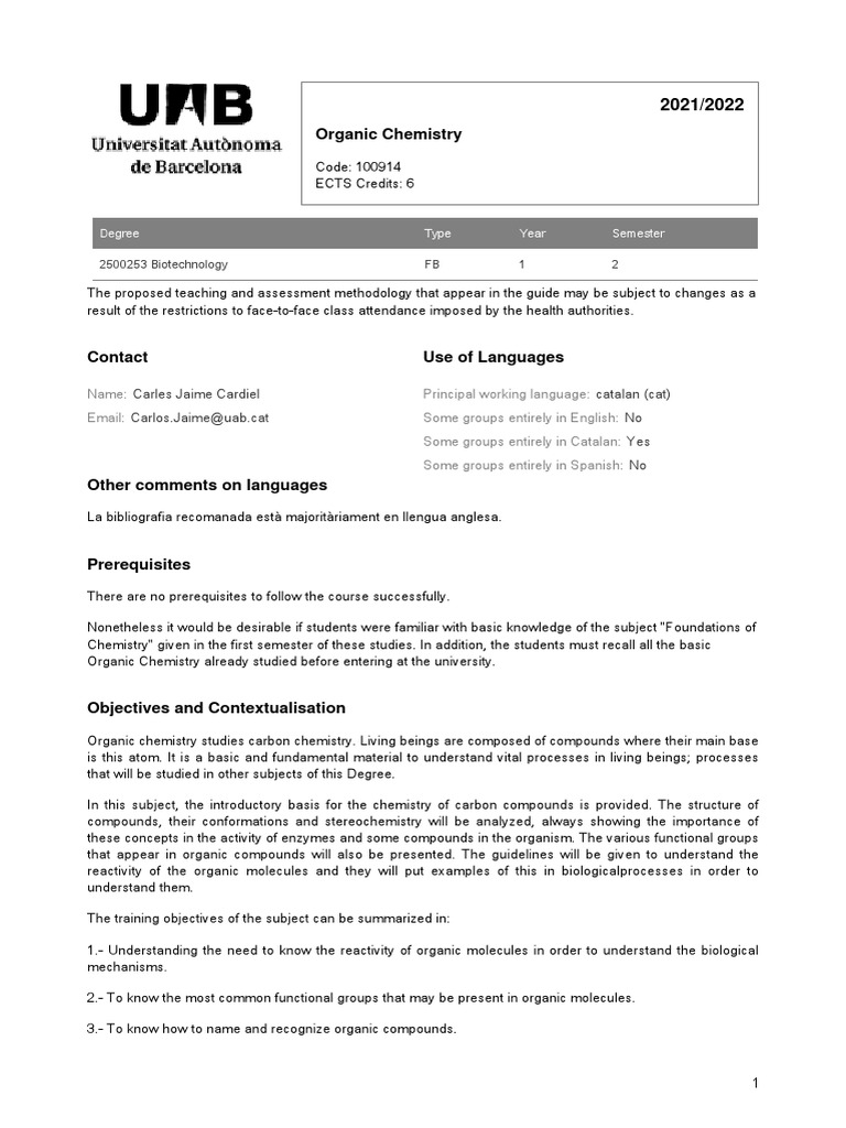 Organic Chemistry | PDF | Chemical Reactions | Test (Assessment)