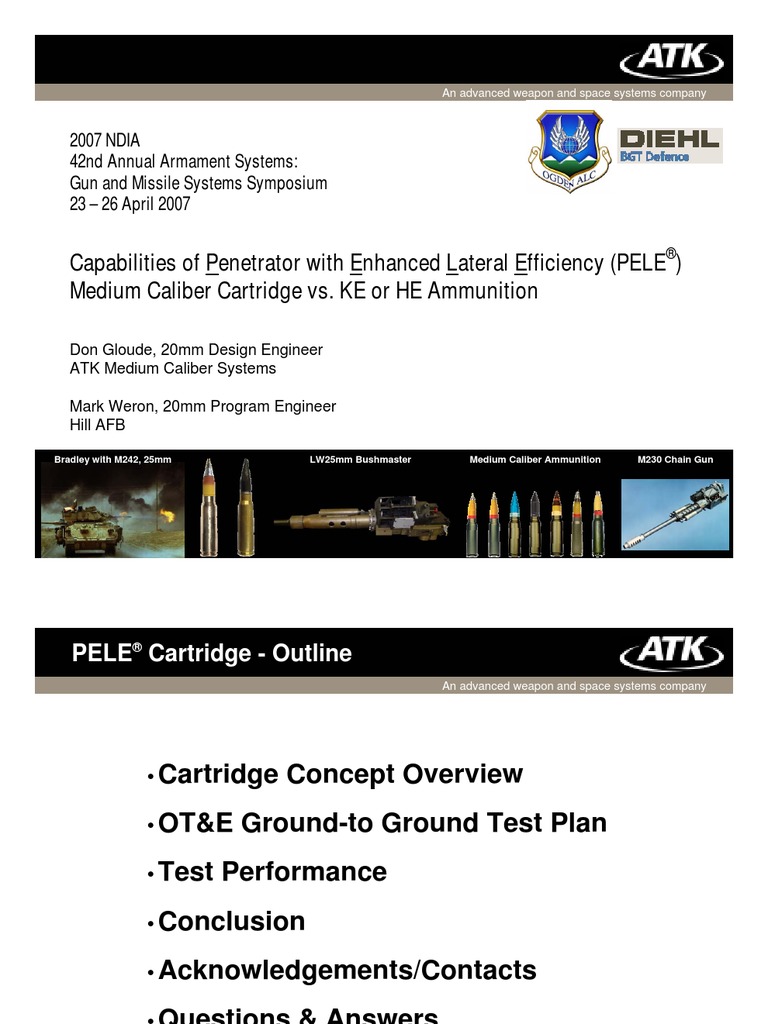 GloudePresentation PELE Round | PDF | Projectiles | Ammunition
