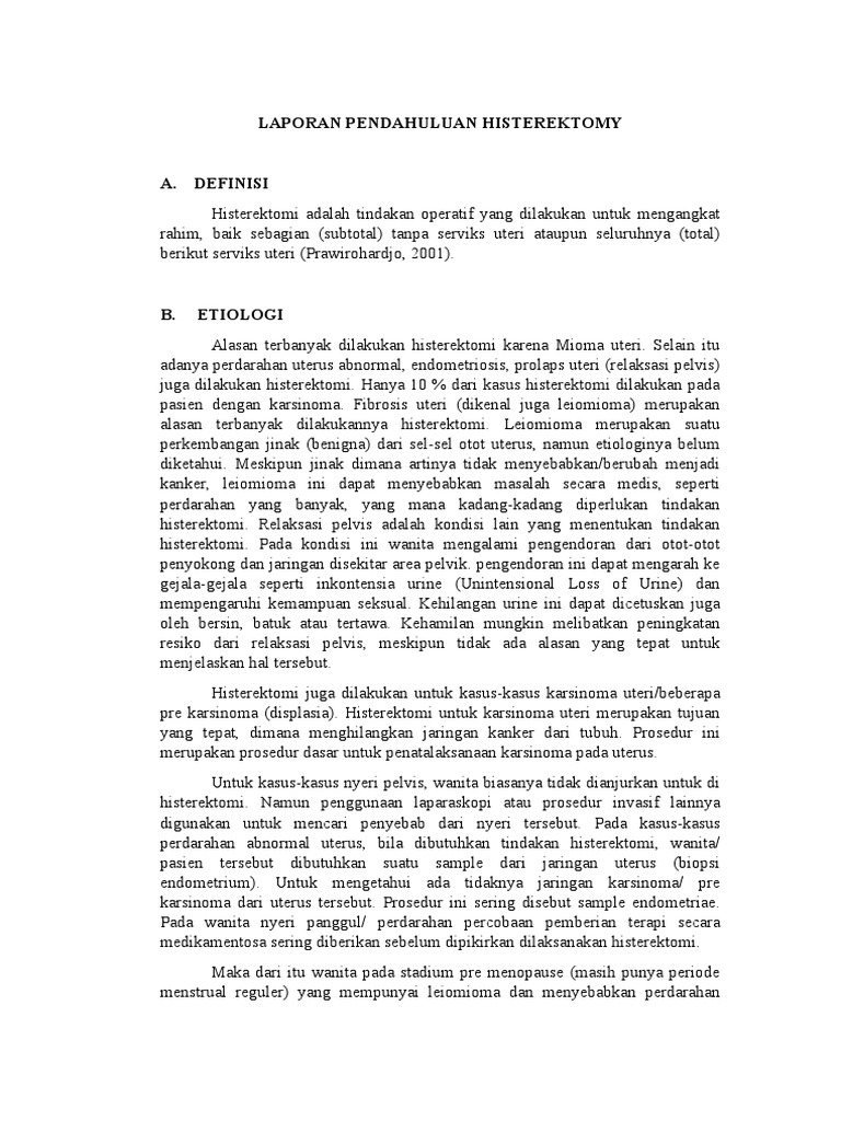 Panduan Histerektomi untuk Wanita | PDF