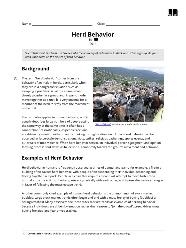 G7ELAR W2 L5 Herd-Behavior | PDF | Herd | Behavior