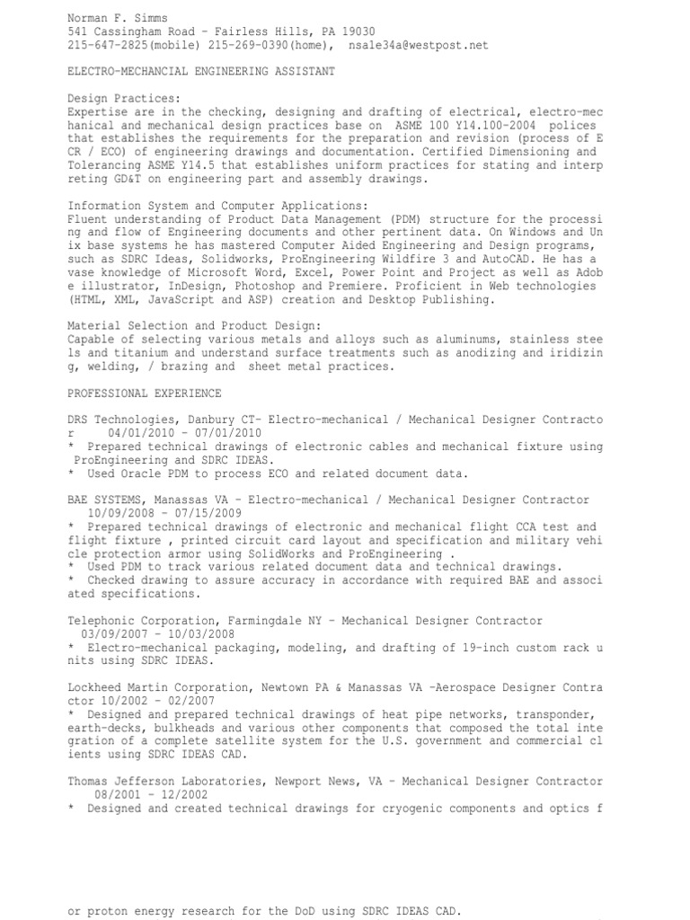 Mechanical CAD Designer | PDF | Computer Aided Design | Technical Drawing