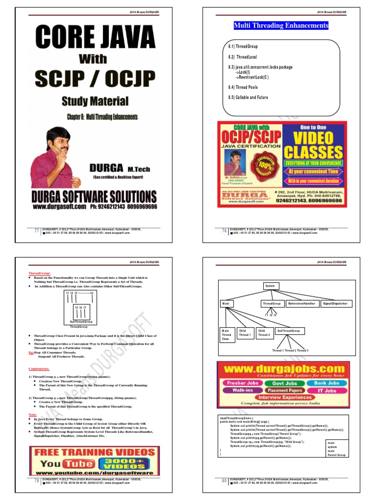 8.multi Threading Enhancements | PDF | Programming | Constructor (Object Oriented Programming)