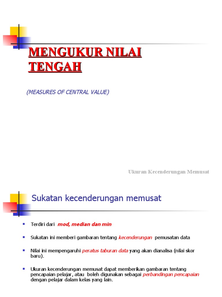 Mod, Min Dan Median | PDF