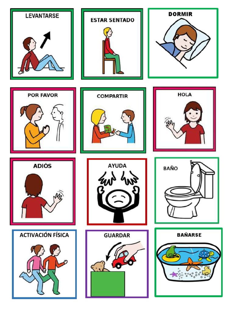 Pictogramas de Conducta para Niños | PDF | Relaciones personales ...