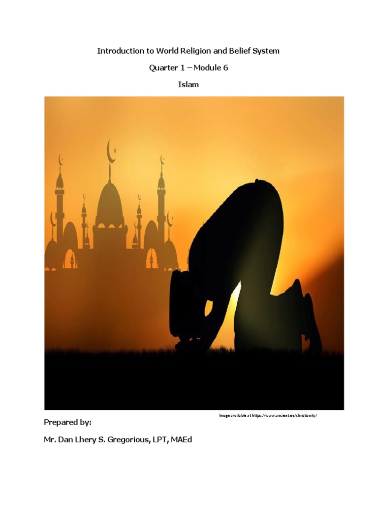 786hwszjp MODULE 6 Introduction To World Religion and Belief System ...
