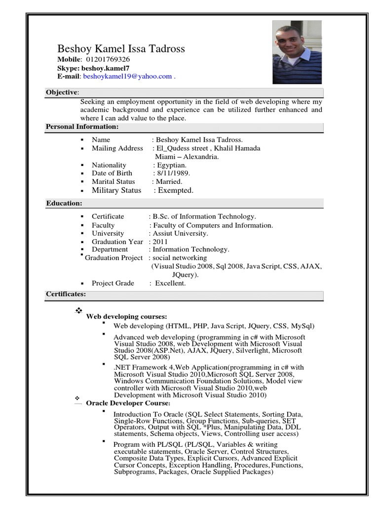 Beshoy Kamel Issa | PDF | J Query | Microsoft Visual Studio