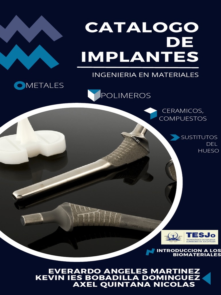 Catálogo de Biomateriales para Implantes | PDF | Polimetacrilato de ...