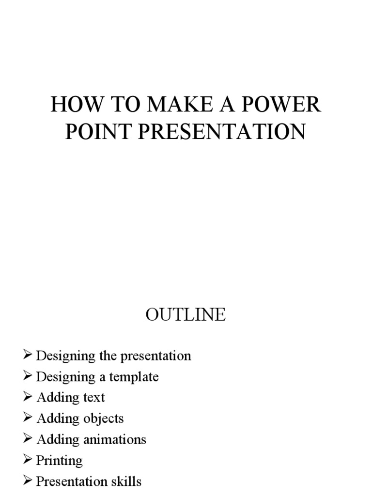  How To Make Power Point Presentation PDF