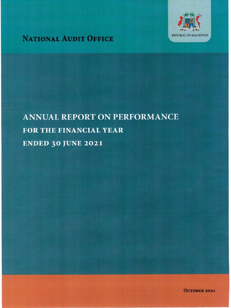 NAO Annual Performance Report 2020-21 | PDF | Audit | Auditor's Report