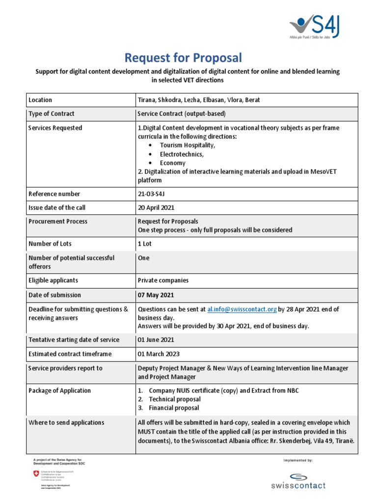 RFP - Digital Content | PDF | Educational Technology | Vocational Education