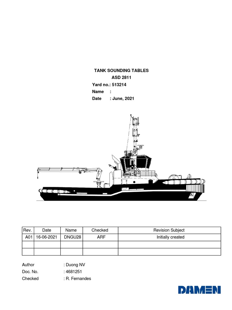 Tank Sounding Manual (MANUAL-T - 4681251 - 1 - A) - 1 | PDF | Tonnage ...