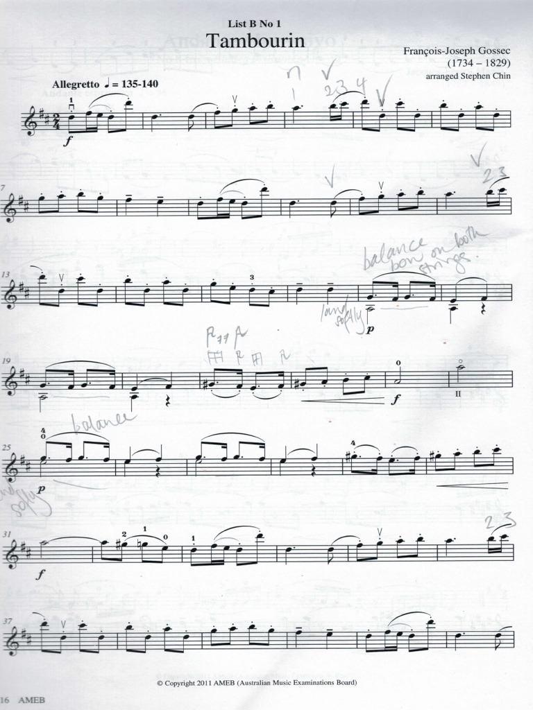 AMEB Grade 5 Tambourine | PDF