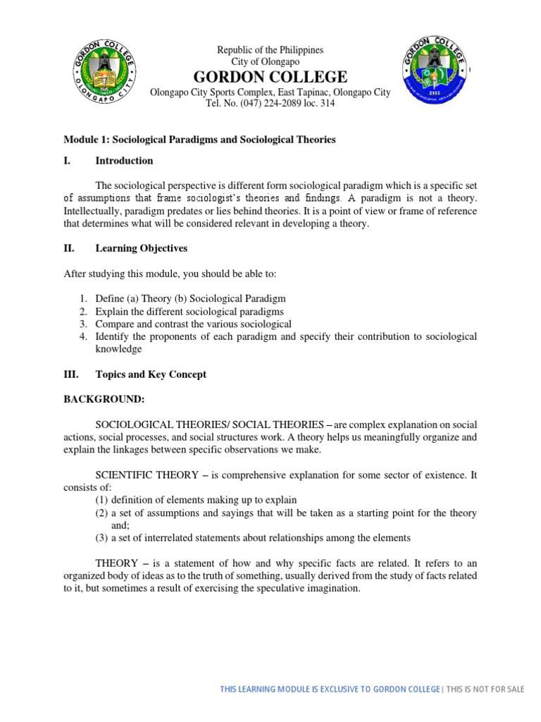 Module 3 - Option 2 | PDF | Sociology | Theory