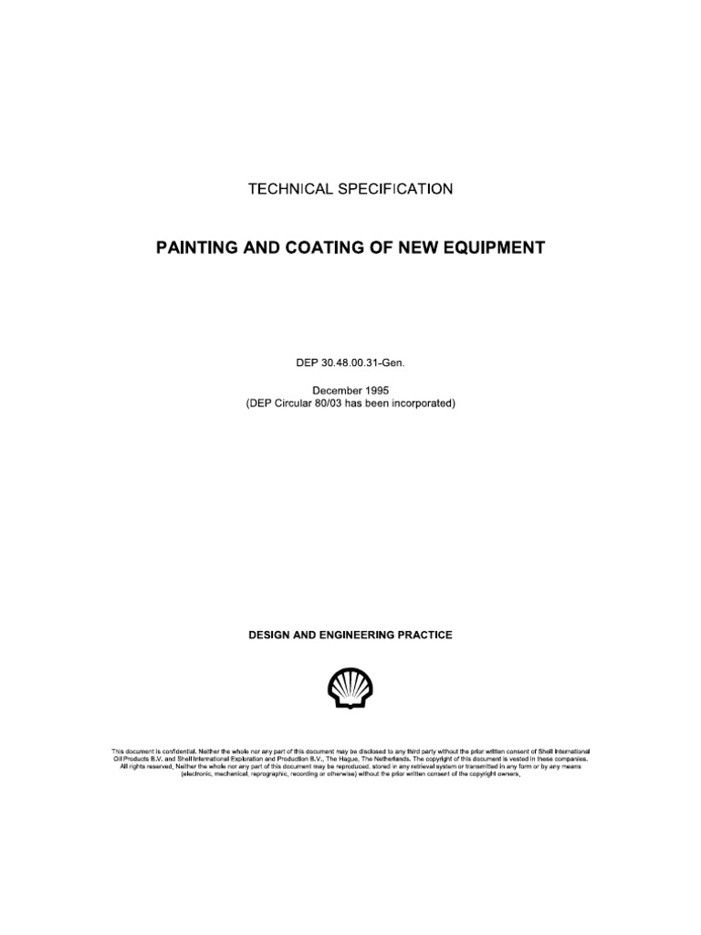 Shell Paint Spec 30-48-00-31 | PDF
