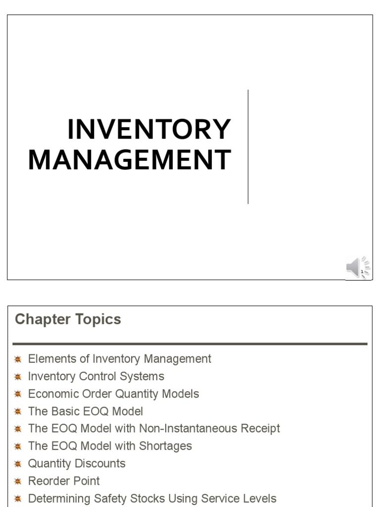Inventory Management | PDF | Inventory | Business