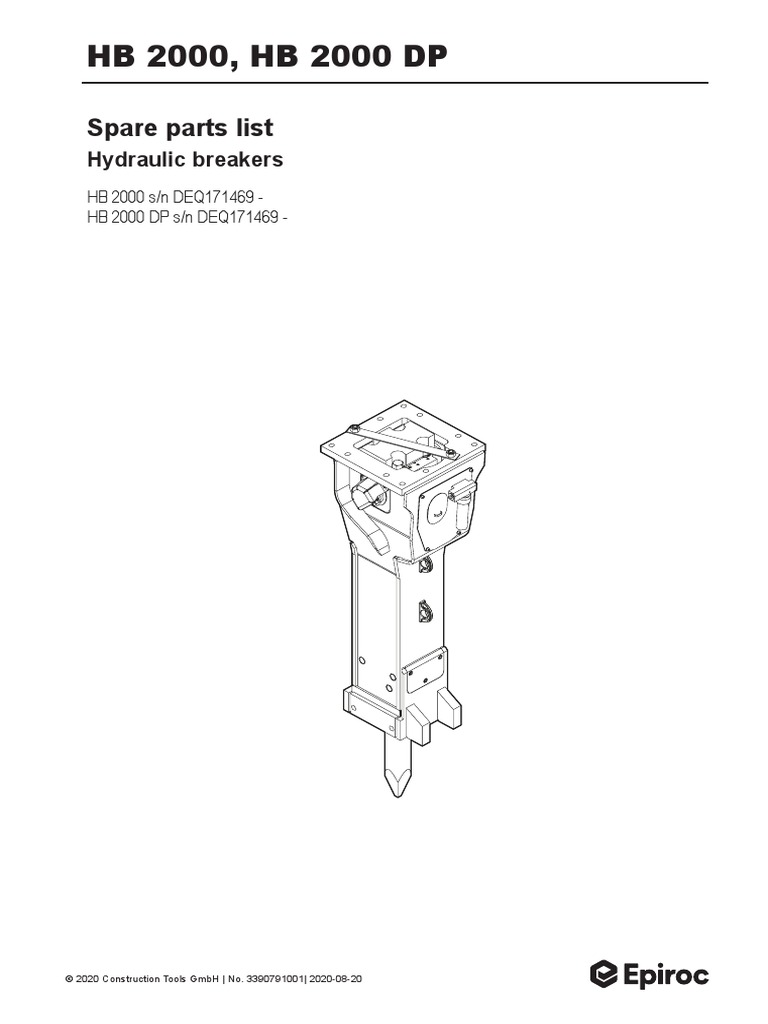 HB 2000, HB 2000 DP: Spare Parts List | PDF | Screw | Equipment