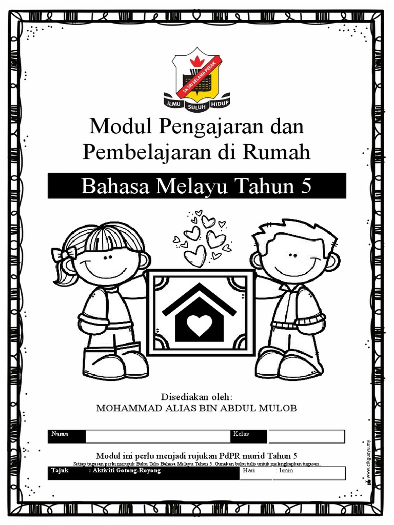 Modul Pdpr Bahasa Melayu Tahun 5 2021 Pdf