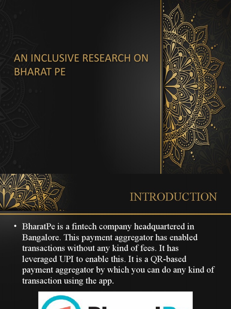 An Inclusive Research On Bharat Pe | PDF | Service Industries | Economies
