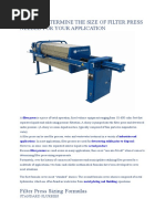 Plate and Frame Filter Press Design | PDF | Filtration | Chemical ...
