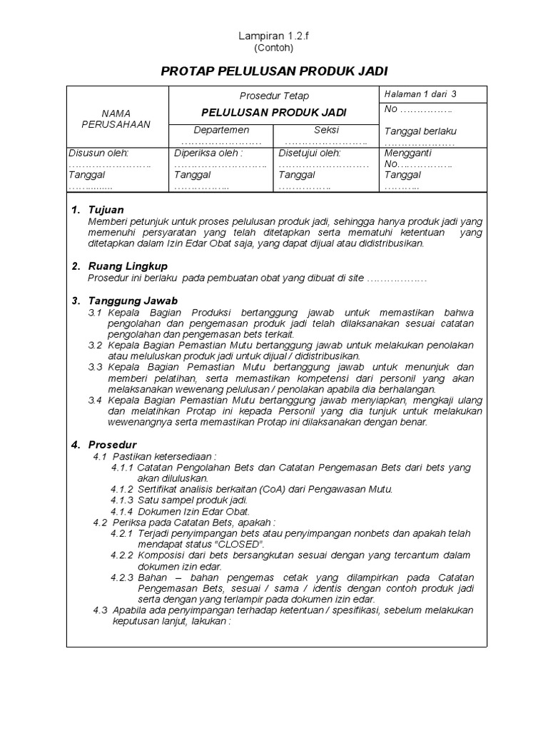 Pelulusan Produk Jadi | PDF | Bisnis | Teknologi & Rekayasa