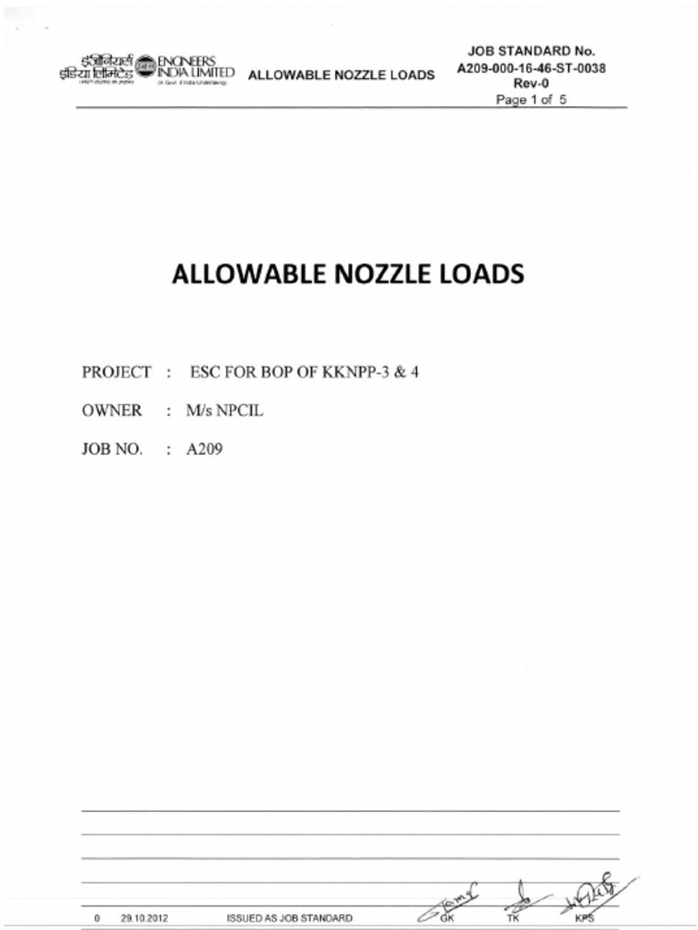 Allowable Nozzle Loads | PDF | Stress (Mechanics) | Applied And Interdisciplinary Physics