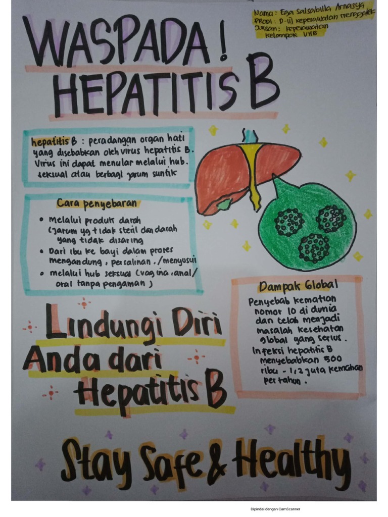 Leaflet Hepatitis B Ega Salsabilla Arnasya - D3 Keperawatan Trenggalek - Kel VHB | PDF