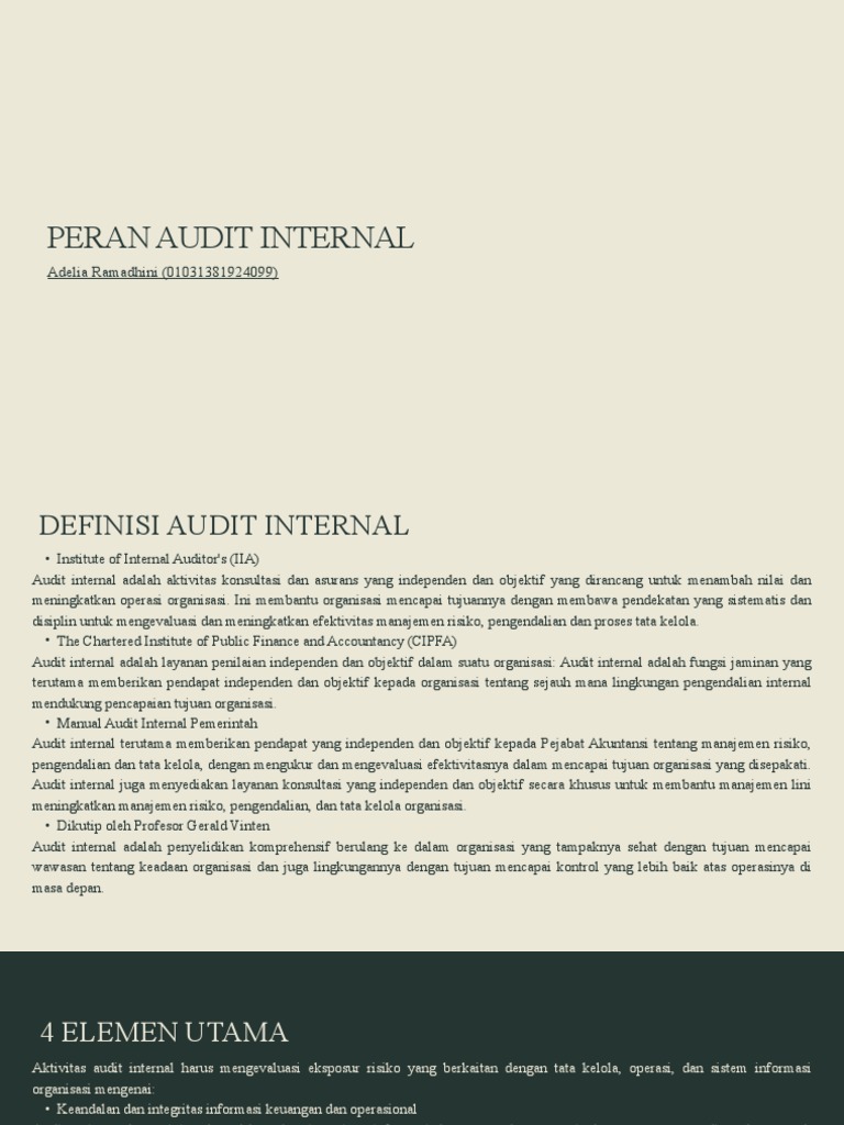 Peran Audit Internal | PDF