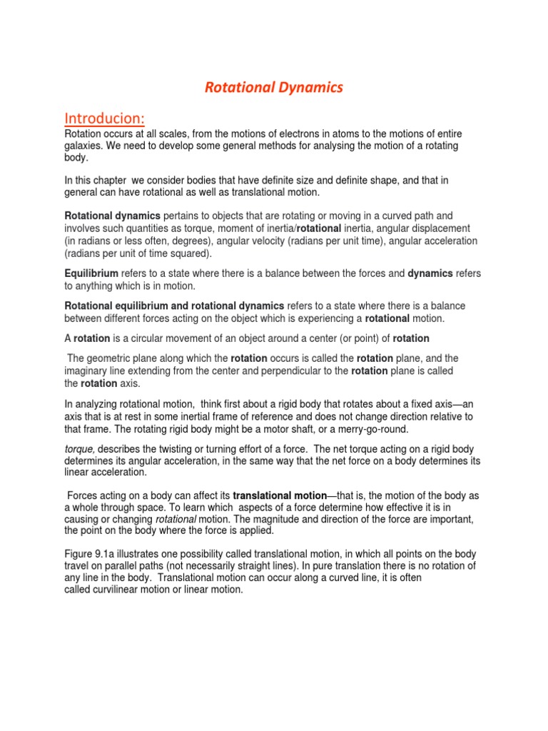 Instructional Material Physics | PDF | Rotation Around A Fixed Axis | Torque