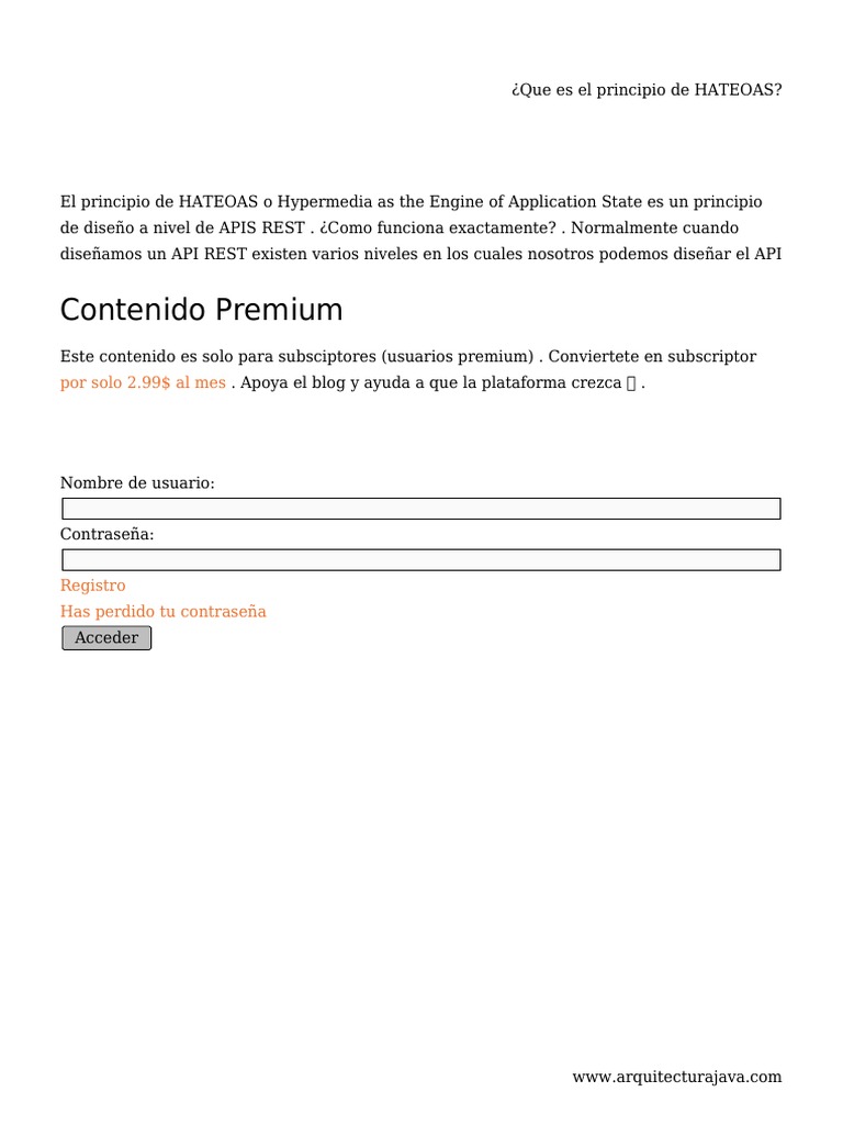 ¿Que Es El Principio de HATEOAS | PDF