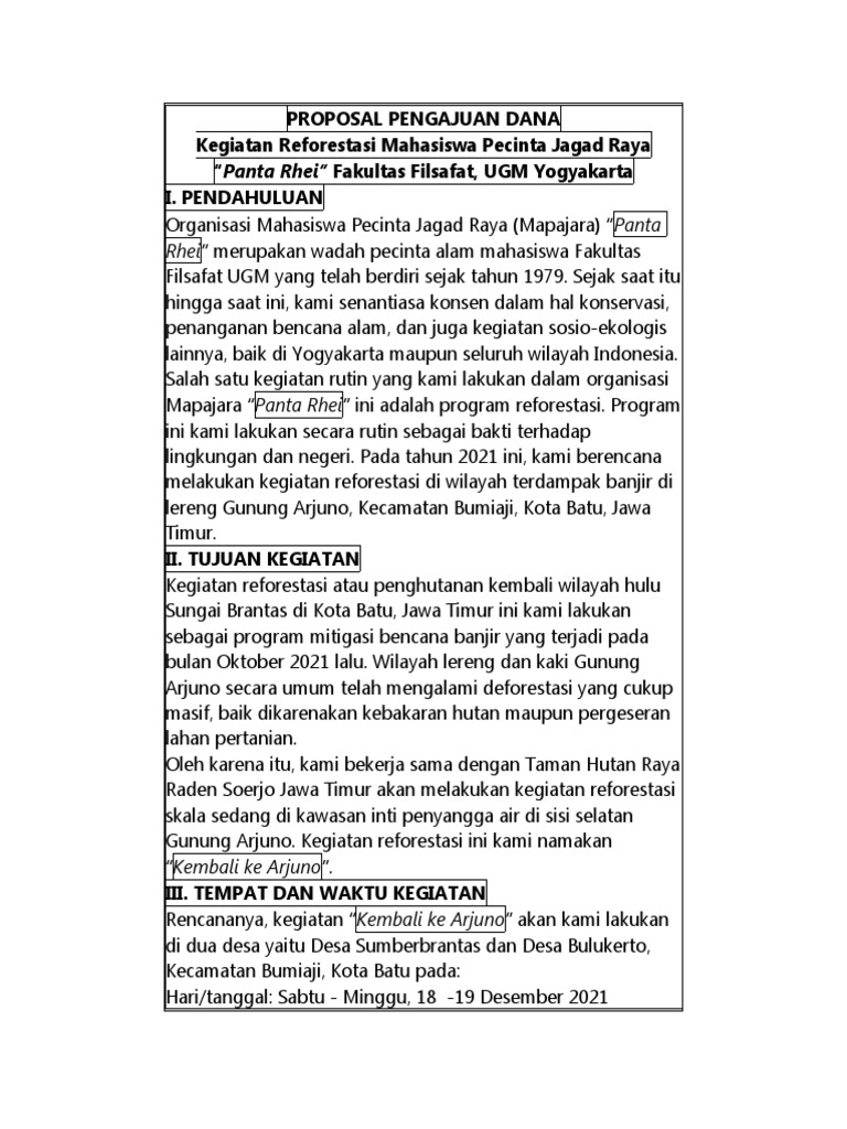 Proposal Pengajuan Dana | PDF