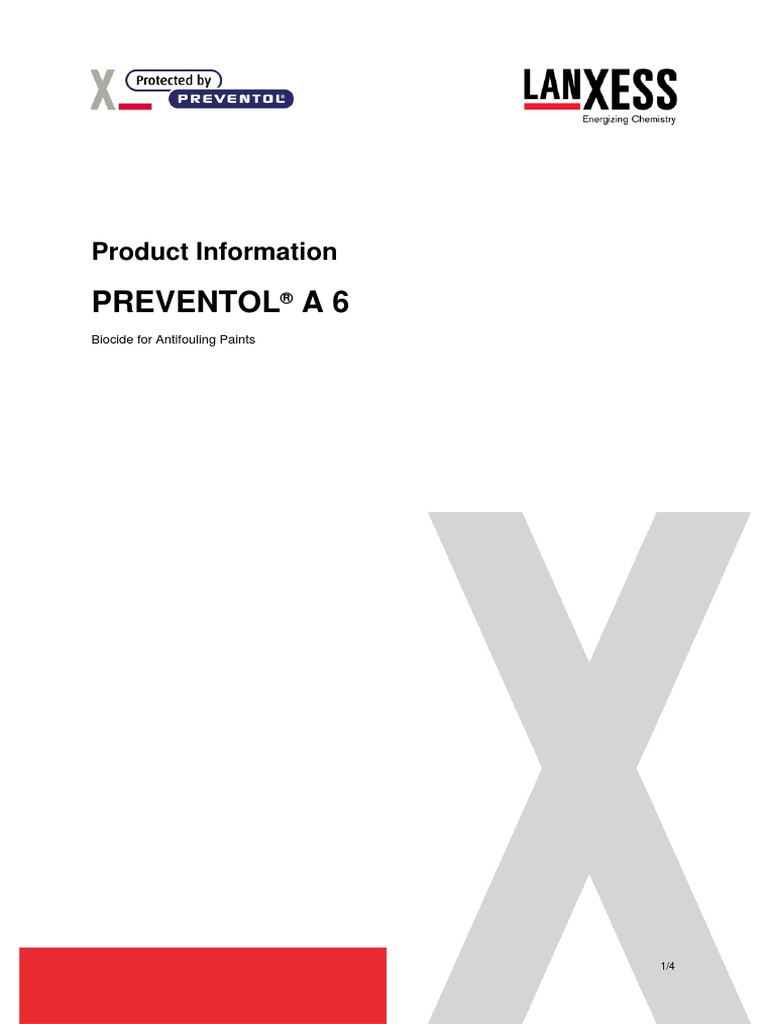 Preventol A6 - Lanxess 29387 | PDF | Water | Solubility