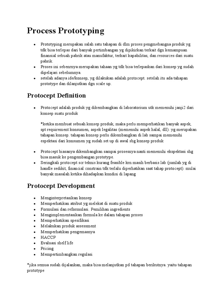 Process Prototyping | PDF