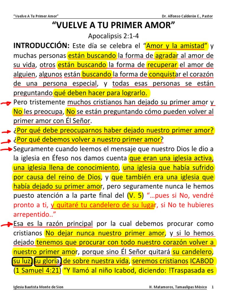 Vuelve A Tu Primer Amor | PDF | Amor