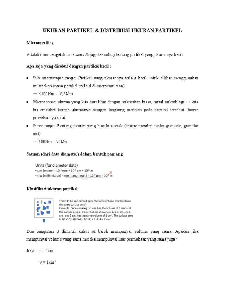 Ukuran Partikel | PDF