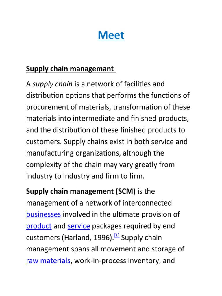 Operation Supply Chain Management | PDF | Top Down And Bottom Up Design | Supply Chain