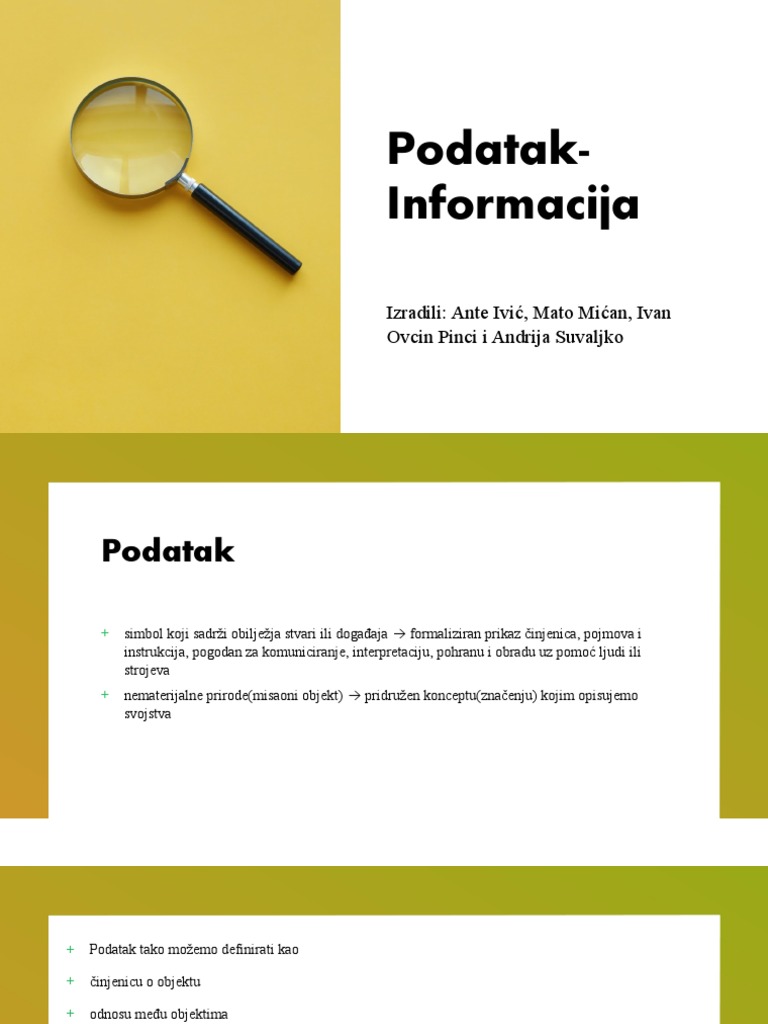 Podatak Informacija | PDF