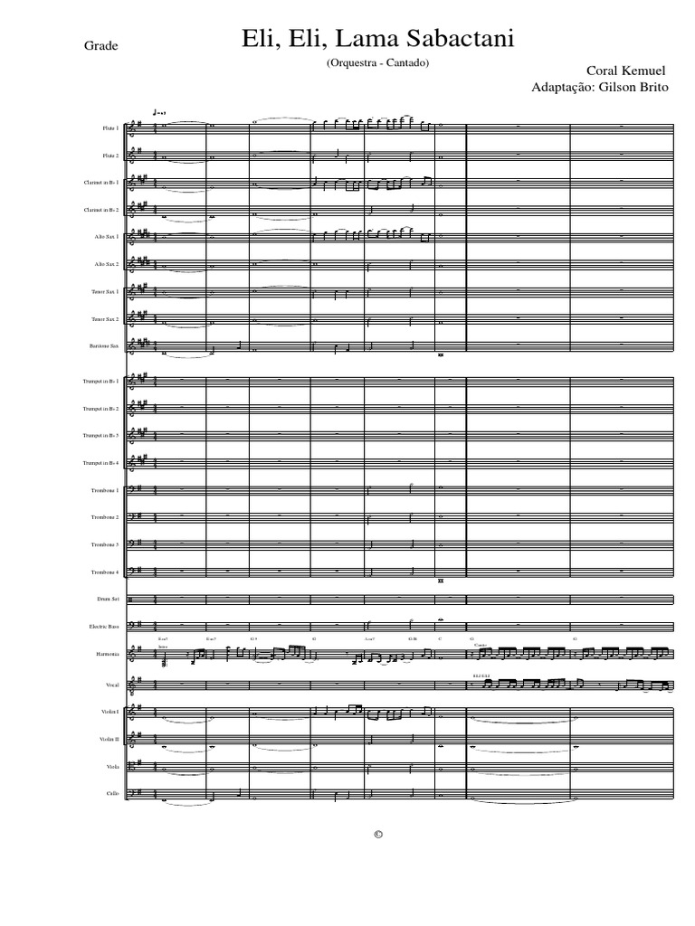 Eli, Eli, Lama Sabactani - Grade | PDF