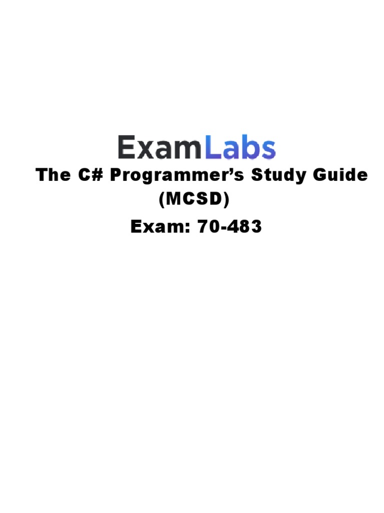 Microsoft 70-483 | PDF | C Sharp (Programming Language) | Boolean Data Type