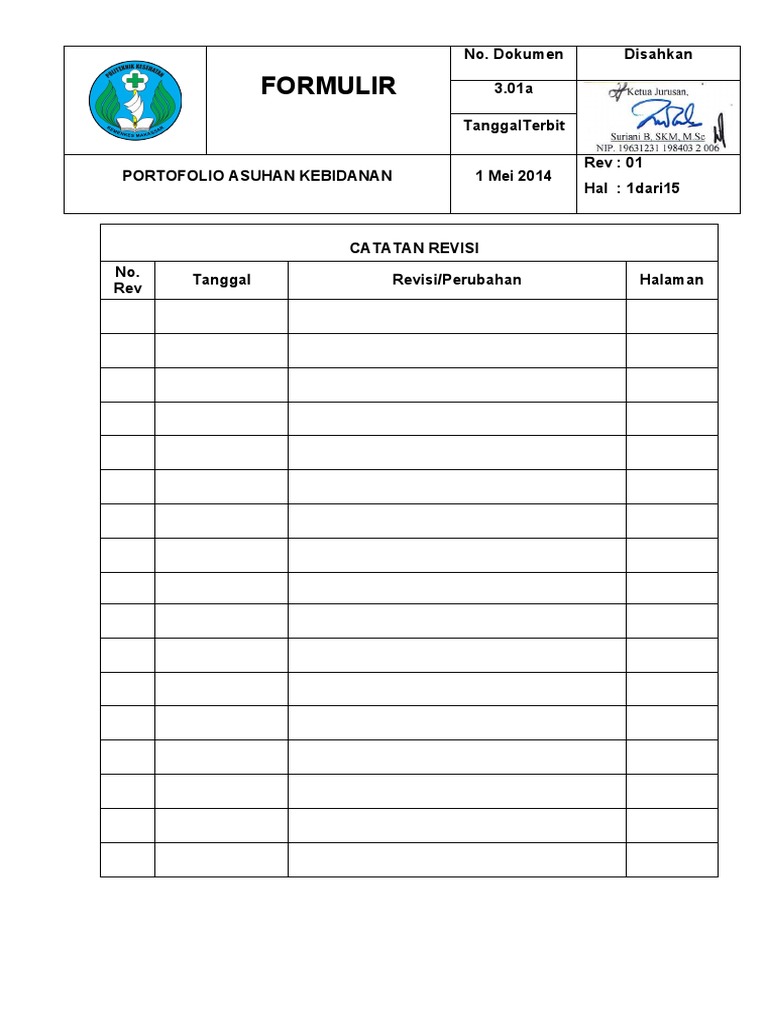 Form. Portofolio Askeb | PDF